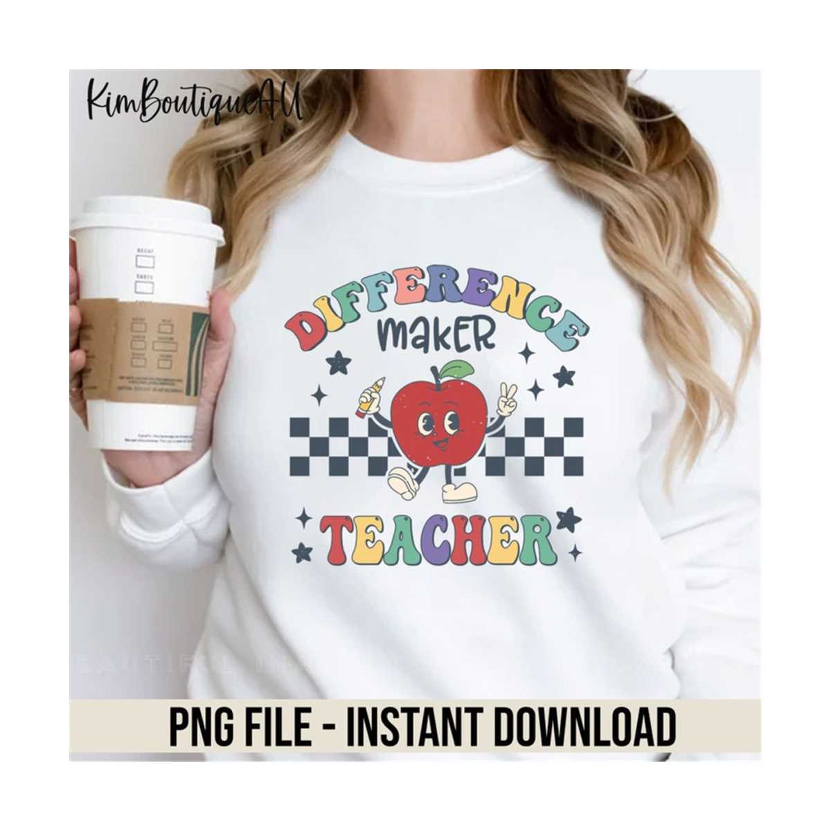 Difference Maker Teacher Retro Png, Custom Difference Maker | Inspire ...