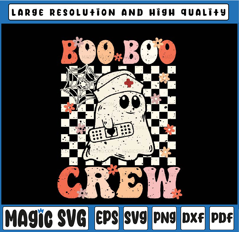 Groovy Boo Boo Crew Nurse Svg, Ghost Paramedic EMT EMS Hallo - Inspire ...