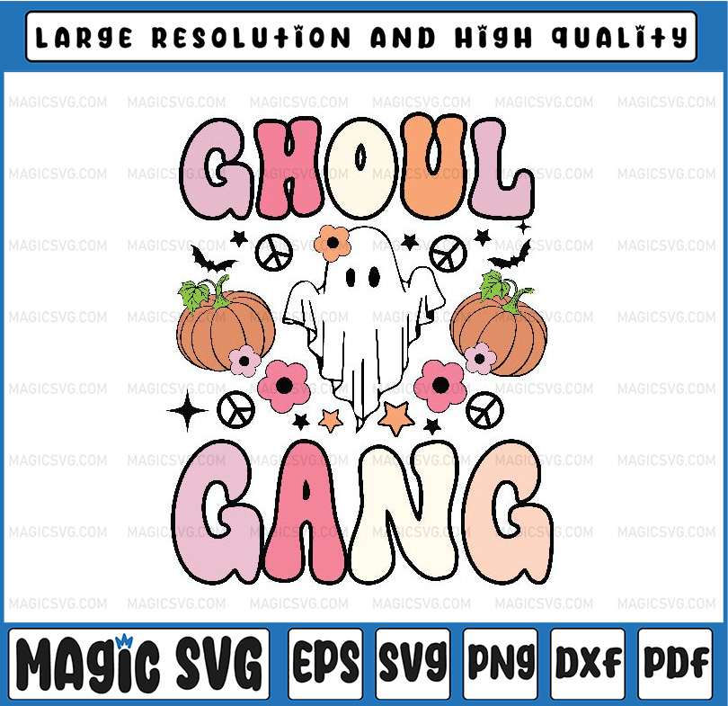 Ghoul Gang Groovy Svg, Hey Boo Pumpkin Boo Crew Svg, Funny H | Inspire ...