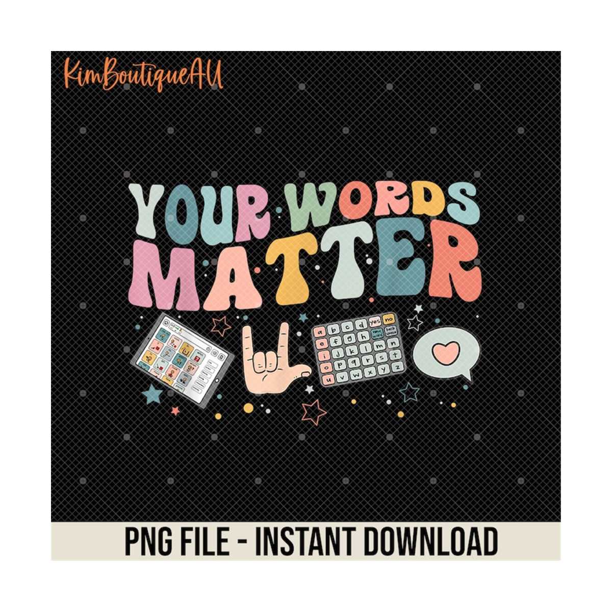 Your Words Matter Groovy Png, Speech Language Pathologist Pn - Inspire ...