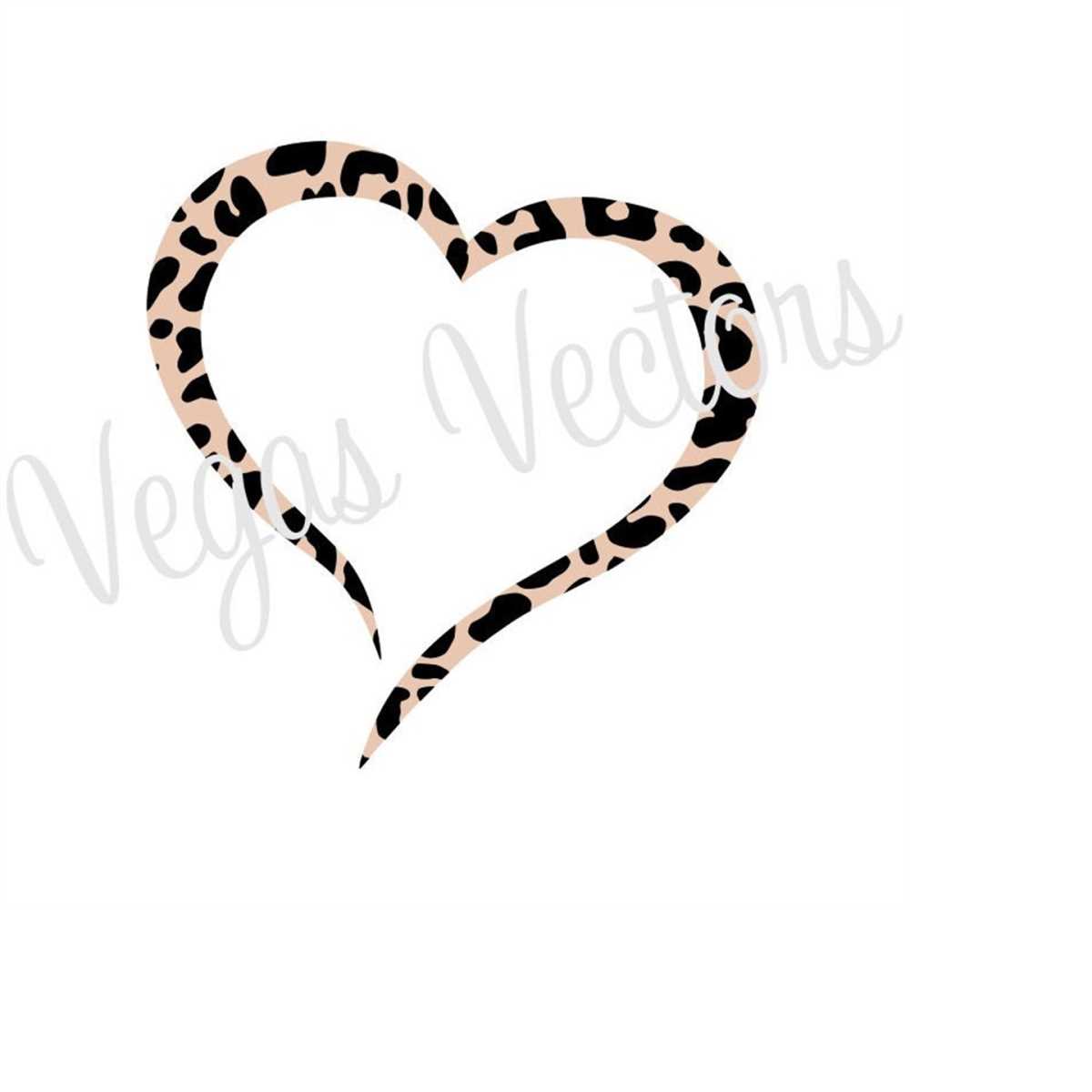 Cheetah Heart SVG, Heart Outline, Cheetah Heart PNG, Digital - Inspire ...