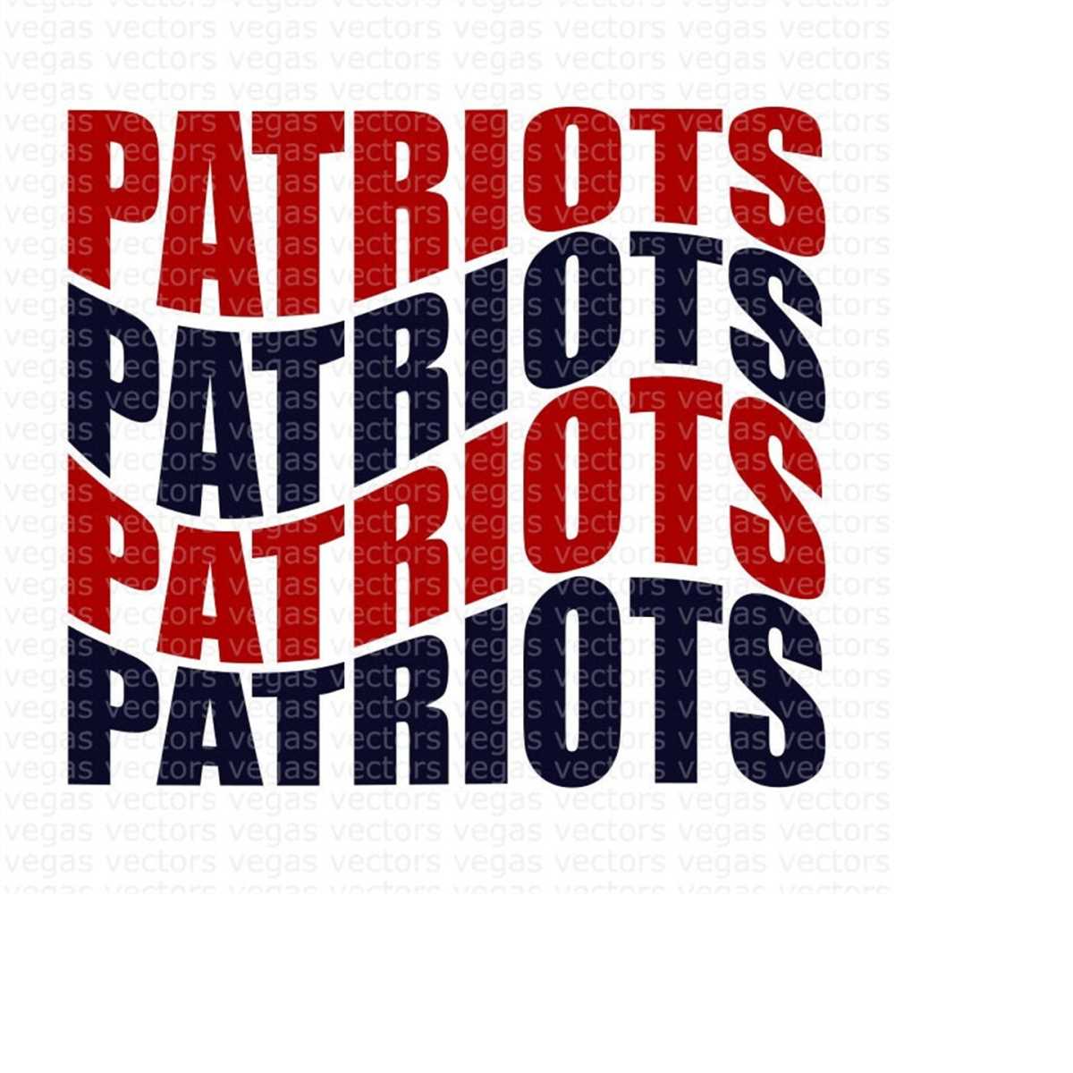 Patriots SVG, Patriots Wavy SVG, Patriots PNG, Digital Downl - Inspire ...