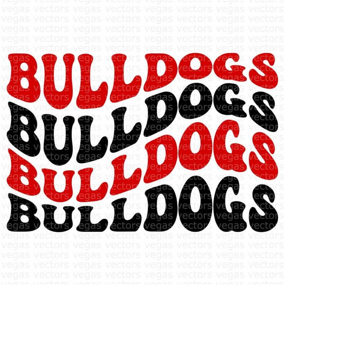 Bulldogs SVG, Bulldogs Wavy SVG, Bulldogs Wavy PNG, Digital - Inspire Uplift