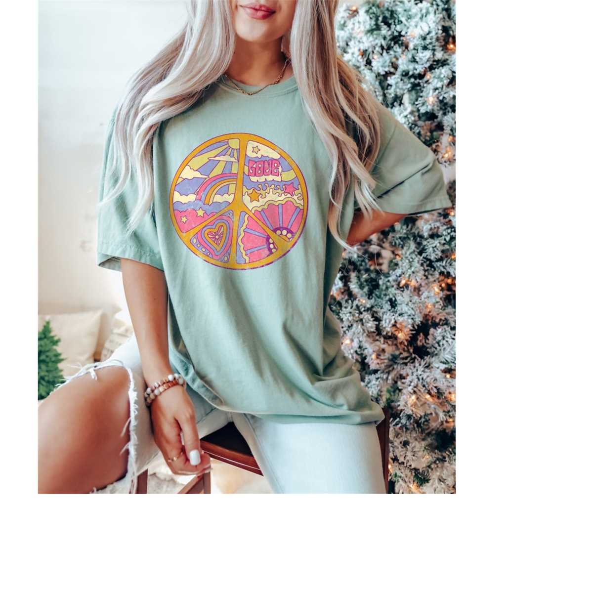 Comfort Colors Valentines Day Shirt, Peace Love Shirt, Valen | Inspire ...