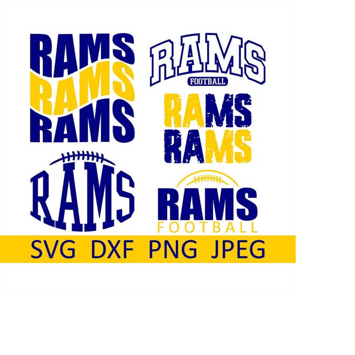 Rams SVG Bundle, Rams PNG Bundle, Digital Download, Cut File - Inspire ...