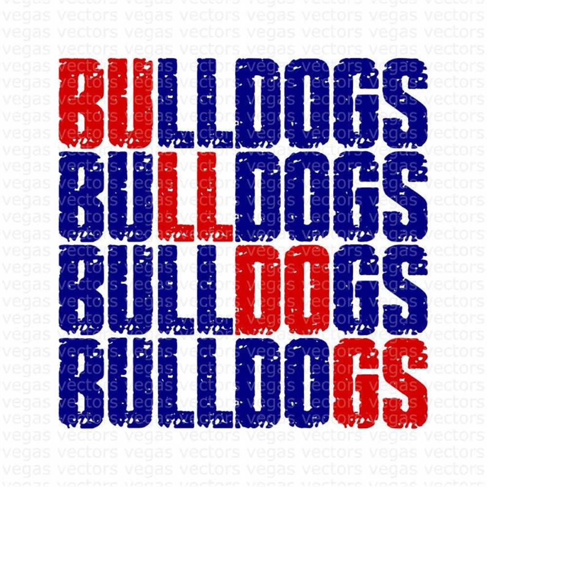 Bulldogs SVG, Bulldogs Red, Blue, Bulldogs Grunge SVG, Digit | Inspire ...