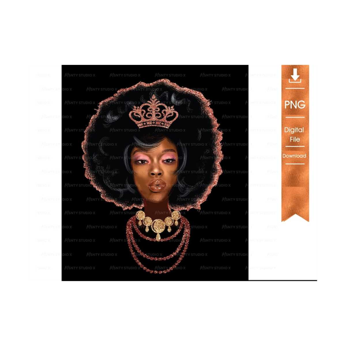Afro Png, Balck Woman PNG, Sublimation Designs, Necklace Png | Inspire ...