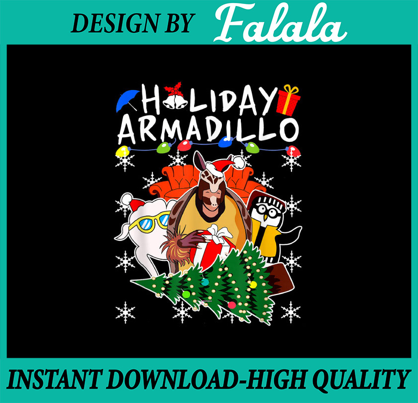 Holiday Armadillo Animal Lover Xmas PNG, Ugly Holiday PNG, W - Inspire ...