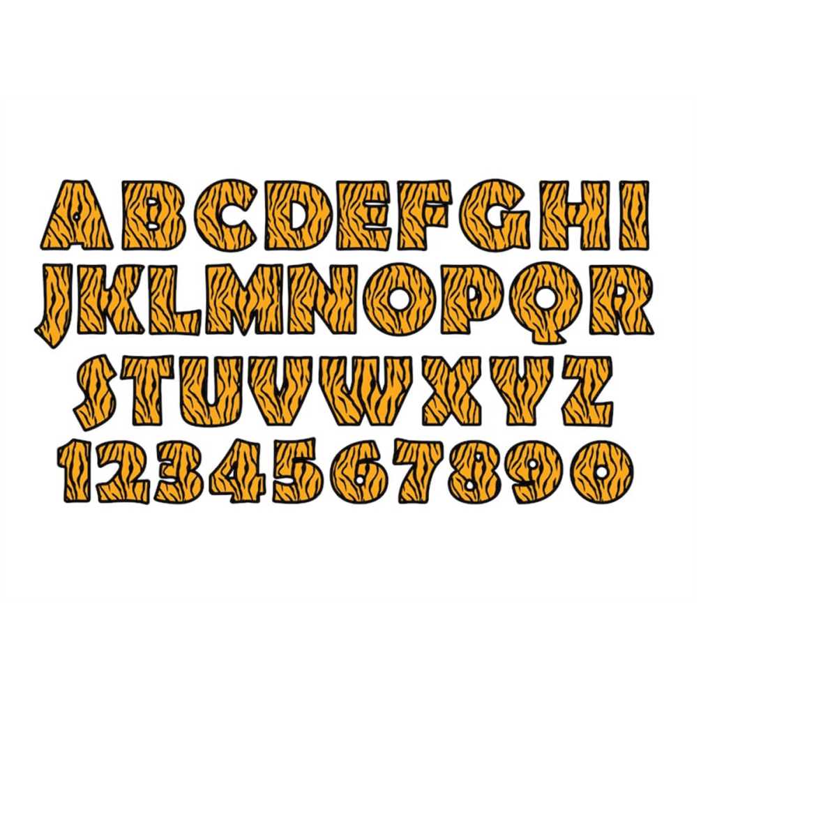 TIGER ALPHABET SVG Files, Tiger Alphabet Clipart, Tiger Font | Inspire ...