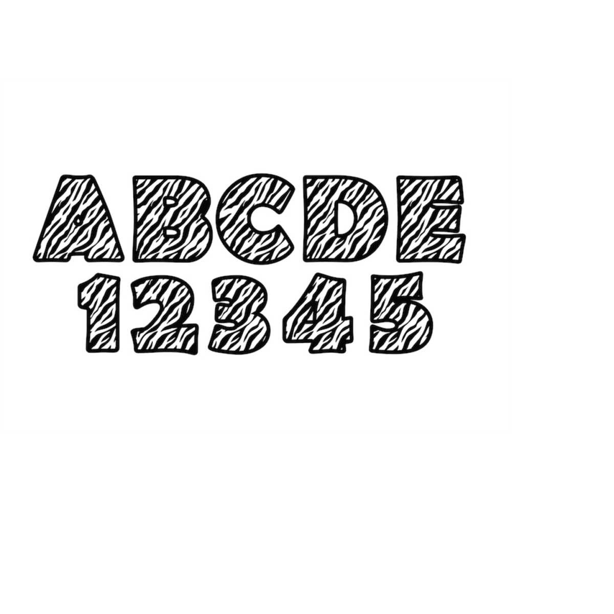 ZEBRA FONT SVG, Zebra Alphabet Svg, Zebra Letters and Number - Inspire ...