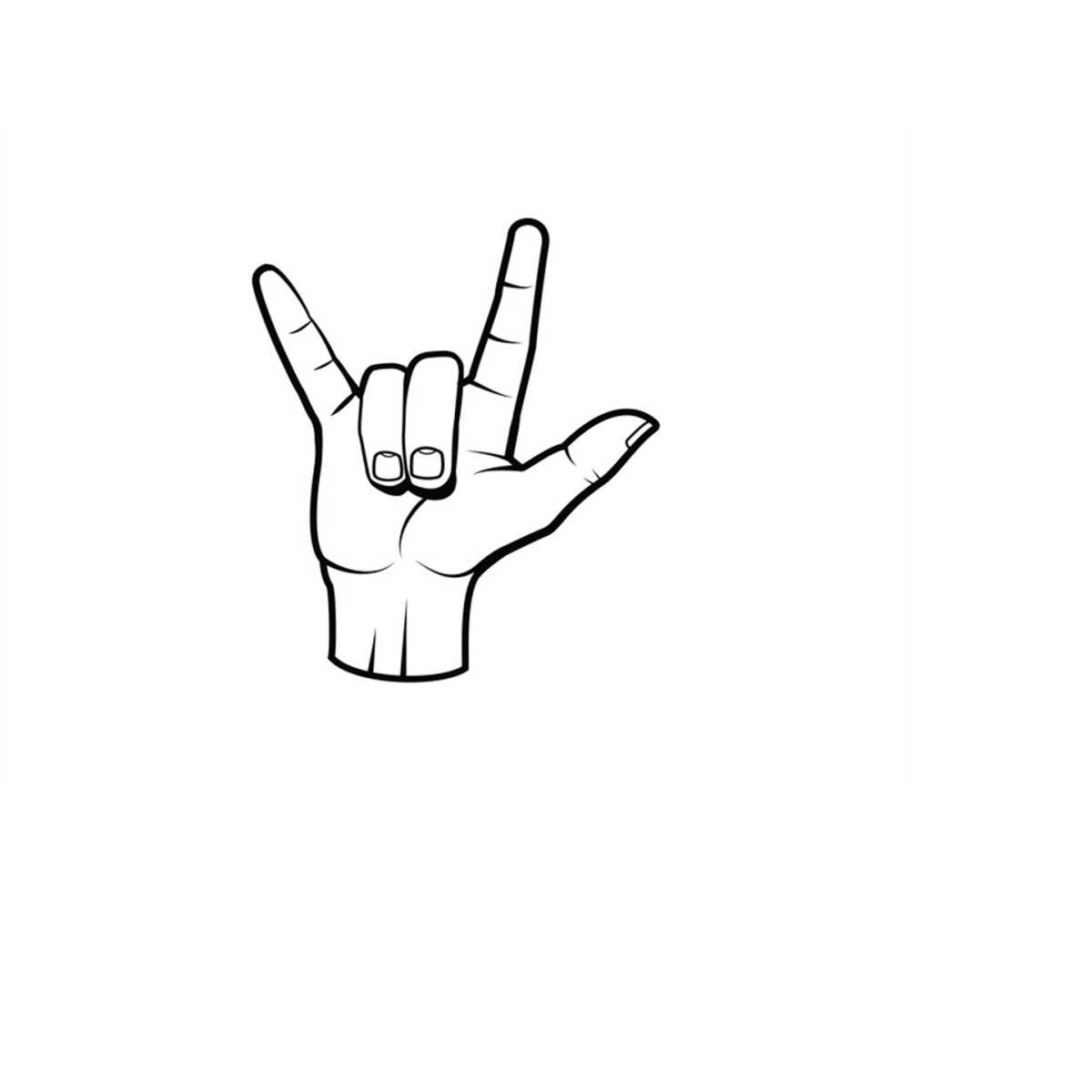 AMERICAN SIGN LANGUAGE Svg, Love Sign Svg, Asl Love Sign cut - Inspire ...