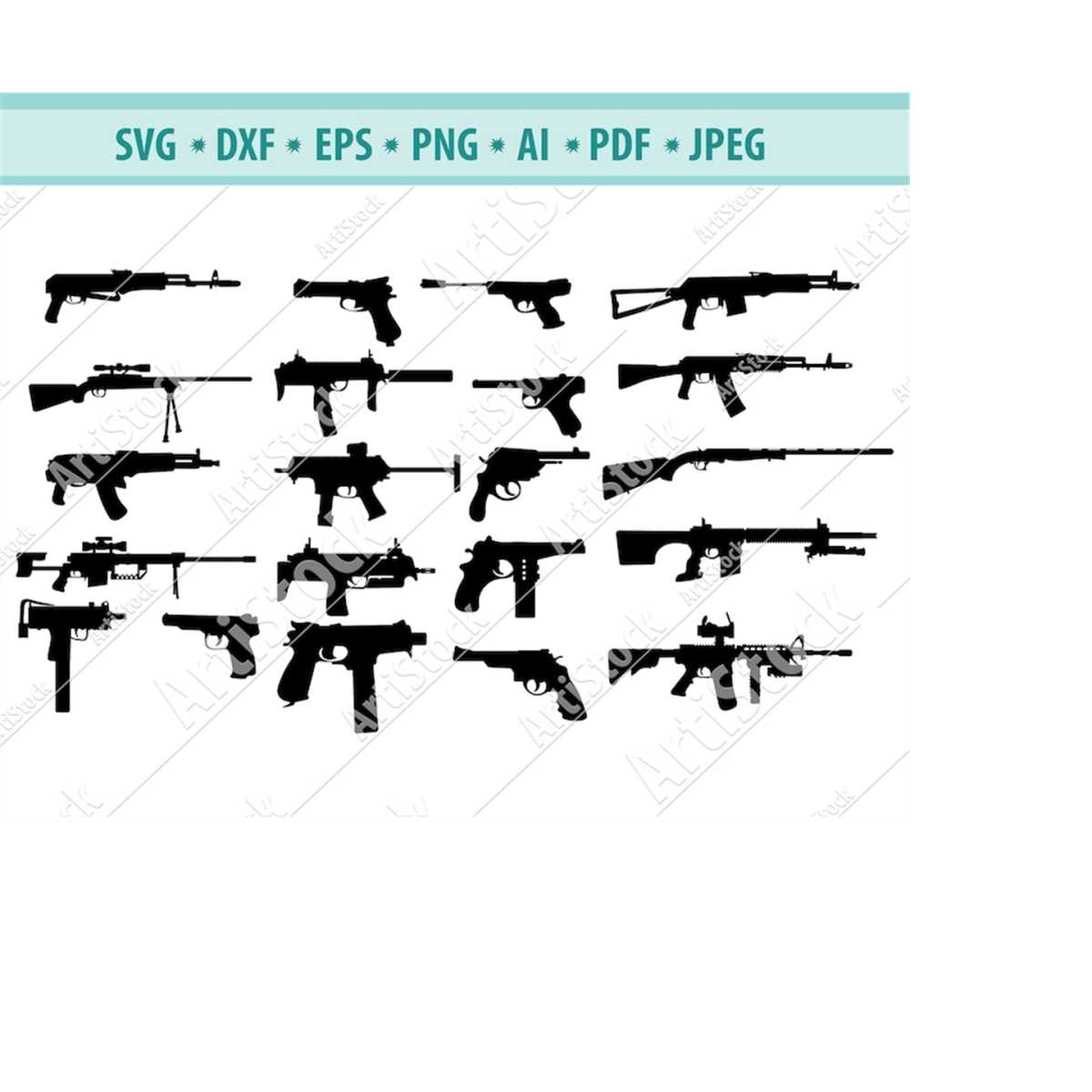 Guns SVG,Gun Svg, Hunting Gun SVG, Military Weapon SVG, Pist | Inspire ...