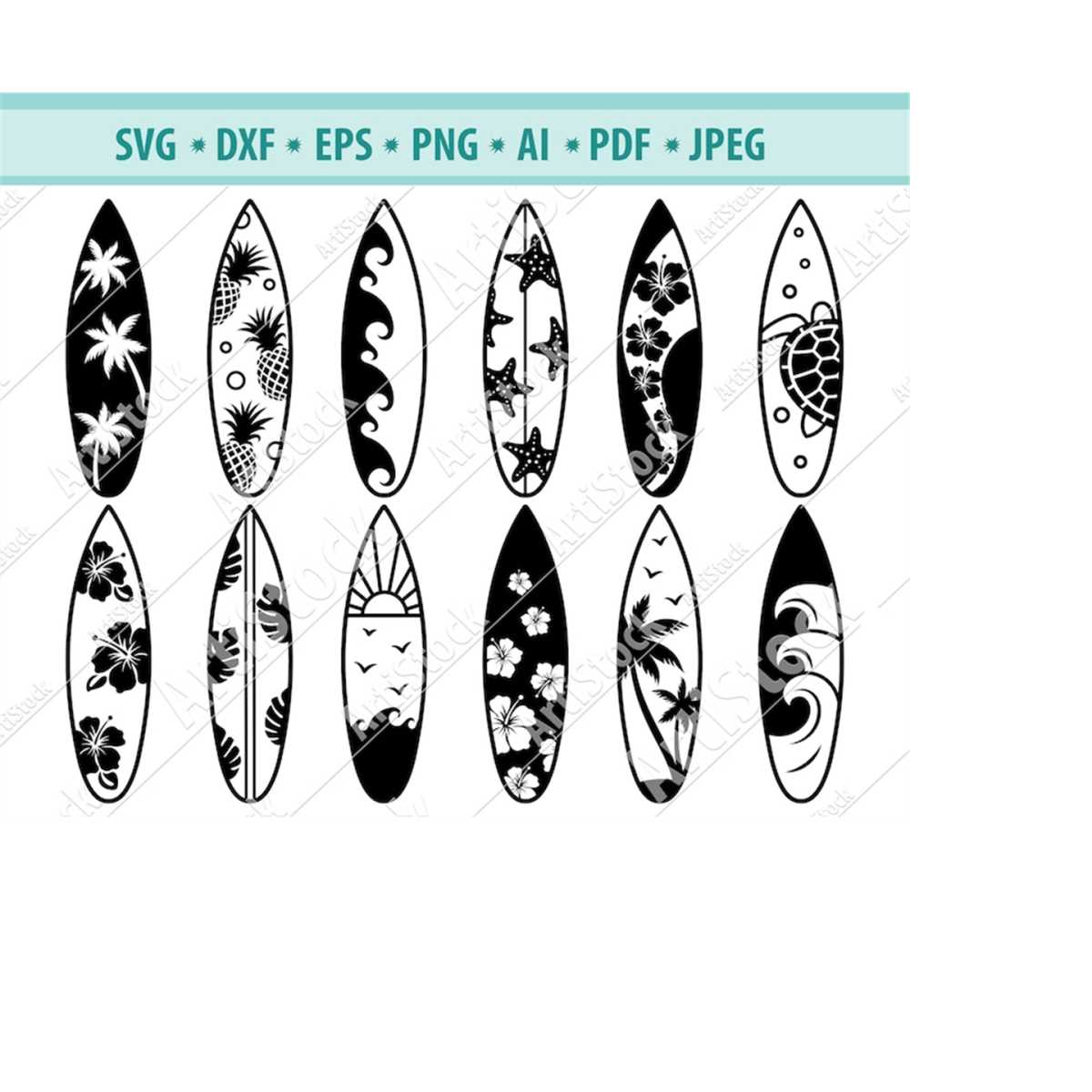 Surfboard Svg, Surfing Svg, Surf Svg, Hawaiian surfboard Sv | Inspire ...