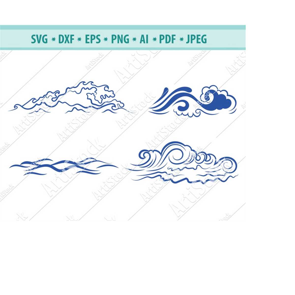 Wave SVG /Waves svg/Sea Waves svg/ Ocean Waves svg/ Clipart/ | Inspire ...