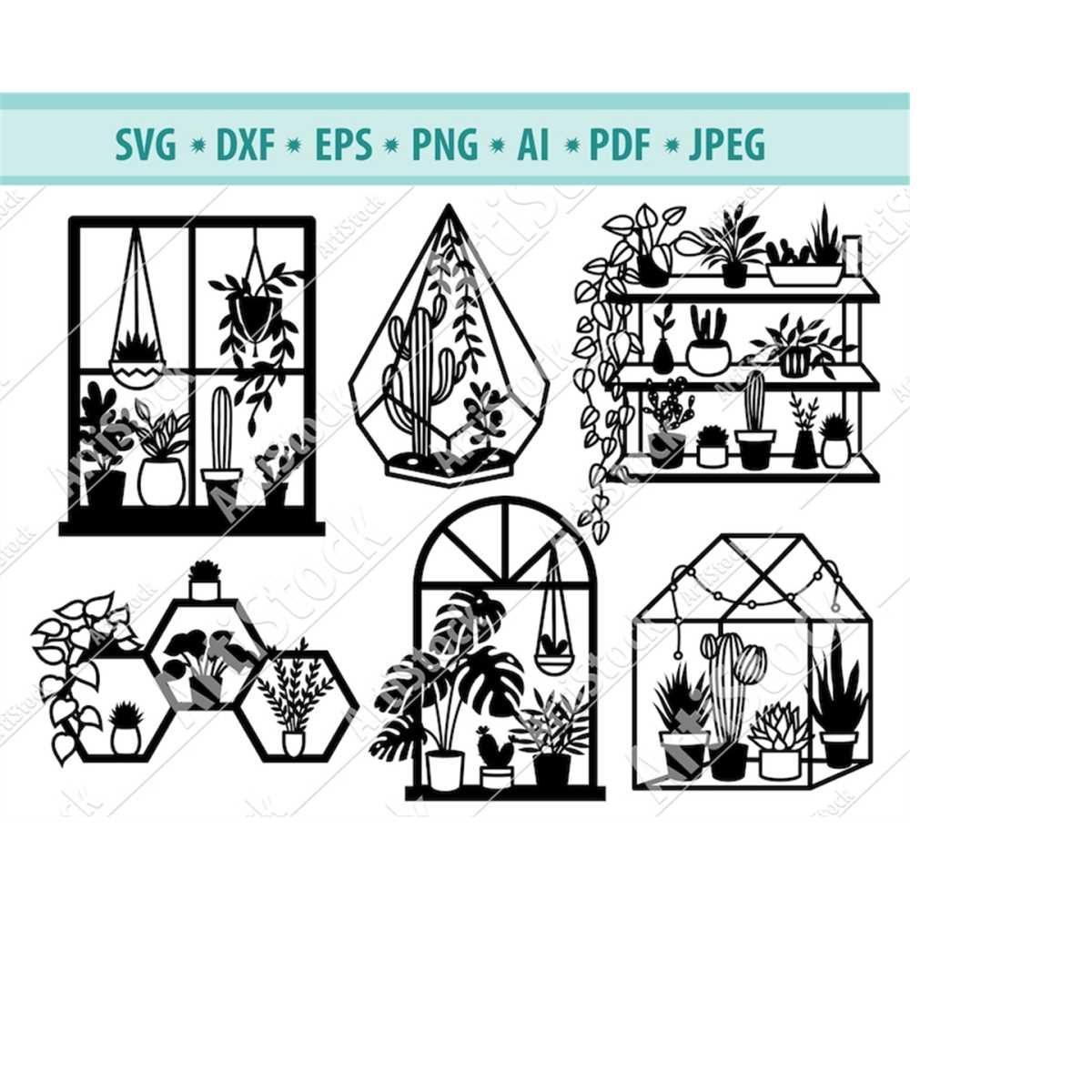 Plants SVG, Potted Plants Svg, Houseplants Svg, Garden plant - Inspire ...