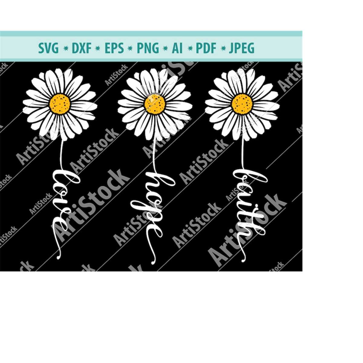 Daisy flower SVG, Daisy Monogram Svg, Flower Svg, Daisy Cli | Inspire ...