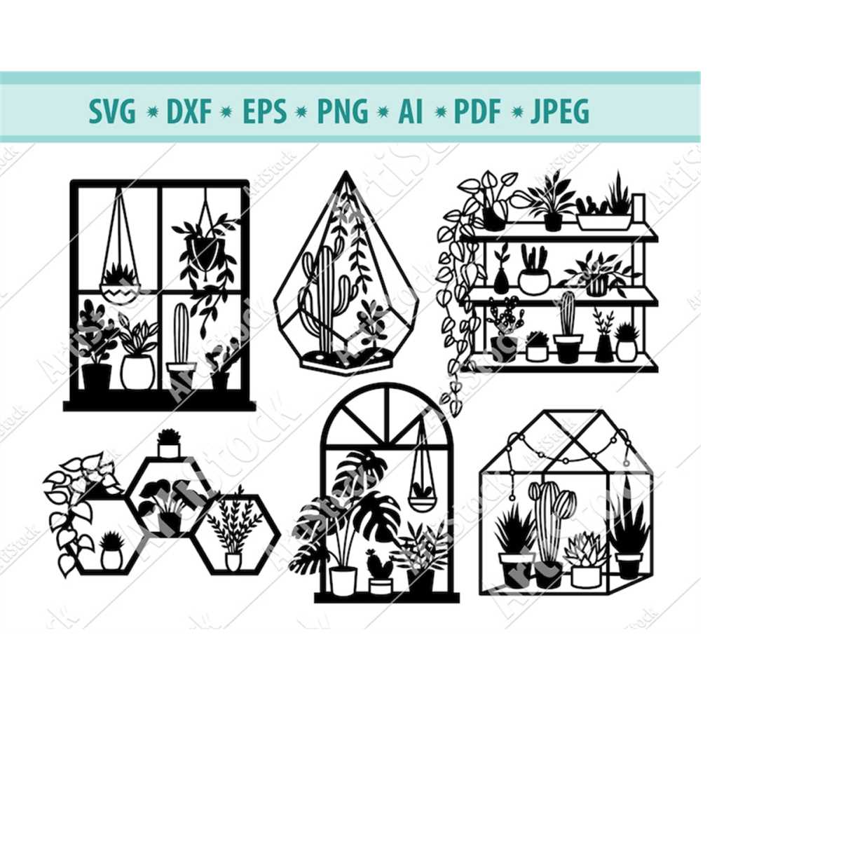 Plants SVG, Potted Plants Svg, Houseplants Svg, Garden plant | Inspire ...