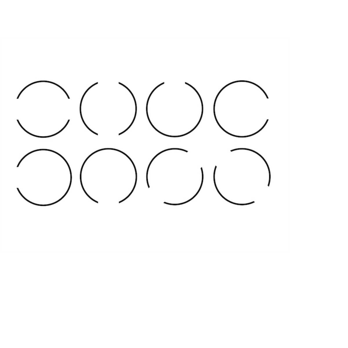 SPLIT CIRCLE Frame SVG, Circle Monogram Svg, Circle outline - Inspire ...