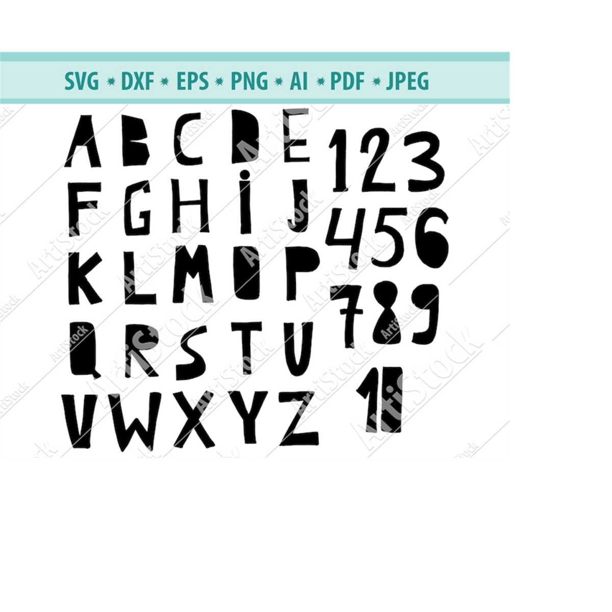 Marker Pen Alphabet SVG Fonts Cutfile SVG Cricut Font Svg Al | Inspire ...
