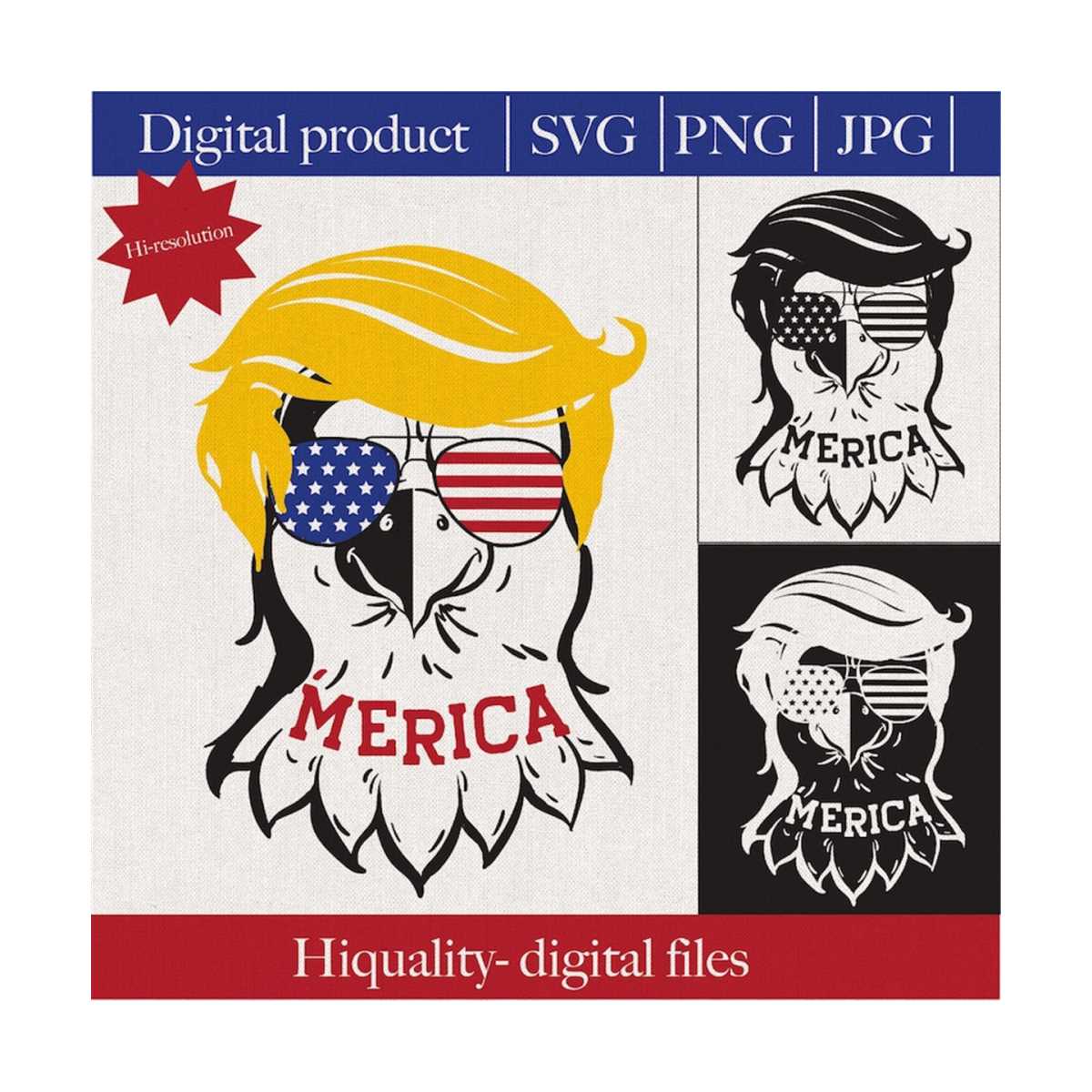 Trump Merica Svg png jpg file, Trump Eagle svg ,election 202 | Inspire ...
