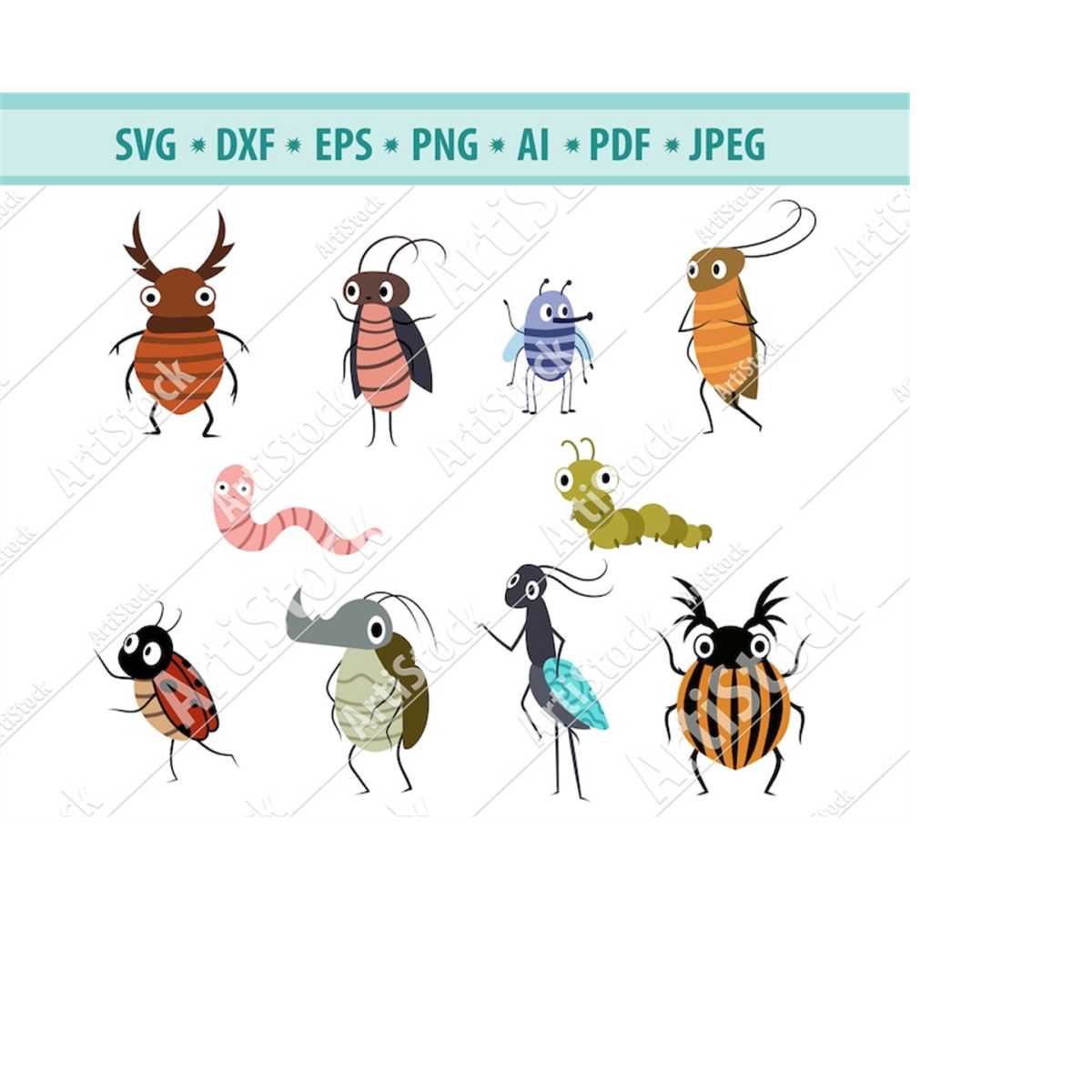 Bugs SVG, Cute Insect Svg, Worm Svg, Baby insects svg, Insec | Inspire ...