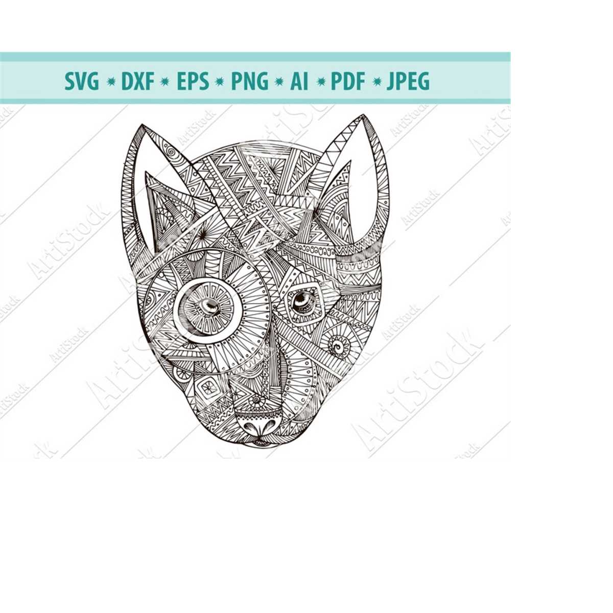 Zentangle Cat SVG, Mandala Cat SVG, Cat for cricut, zentangl | Inspire ...