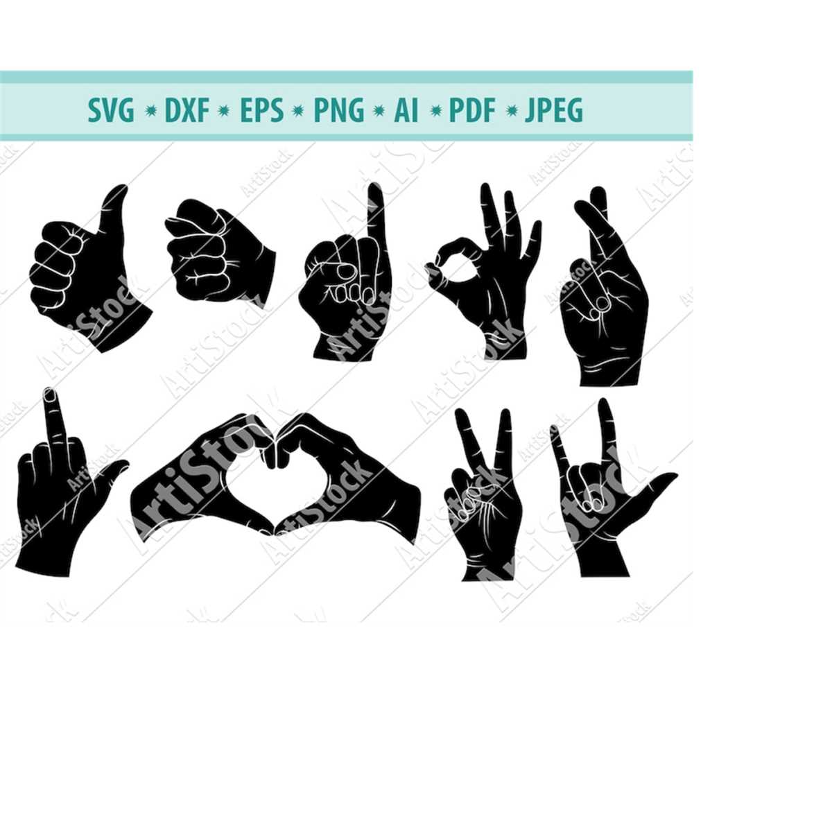 Hand Gestures Svg, Hand Sign Svg, Peace Sign Svg, Love Sign | Inspire ...