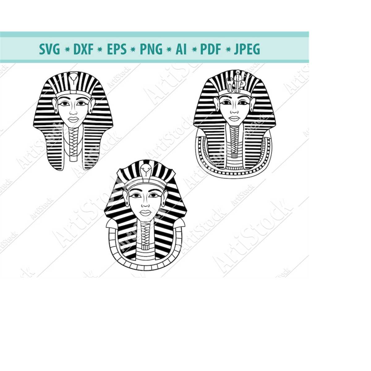 Egyptian Pharaoh svg, Tutankhamen Svg, Egypt Statue Svg, Egy | Inspire ...