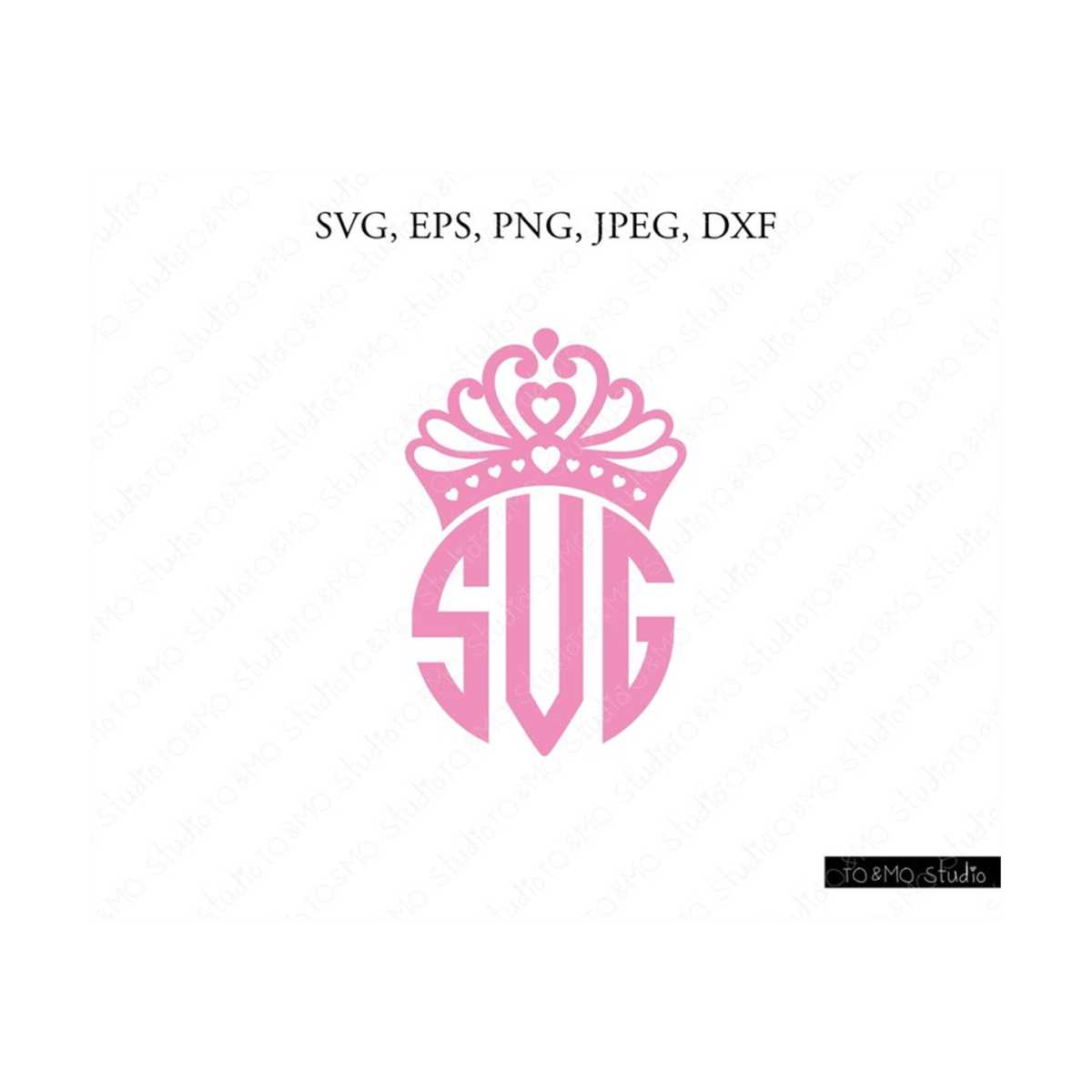 Princess Crown Monogram SVG, Princess Crown SVG, Crown SVg, - Inspire ...
