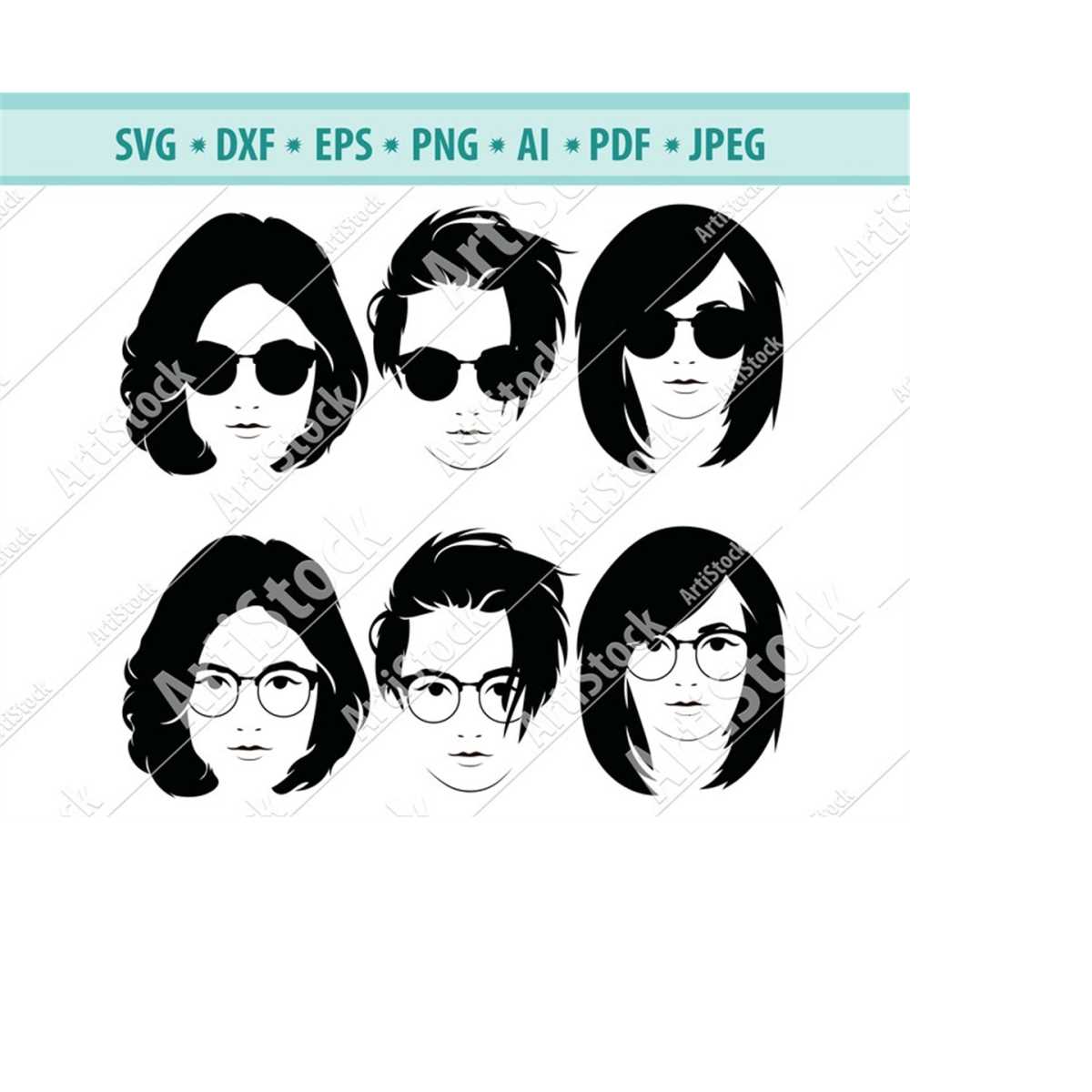 Woman's face svg, Woman svg file, Girl SVG instantly Loading | Inspire ...