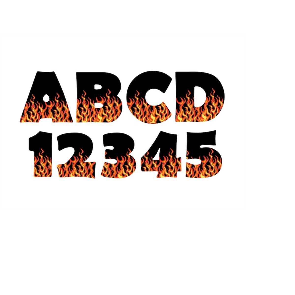 BURNING LETTERS ALPHABET Svg, Burning Letters Alphabet Clipa - Inspire ...