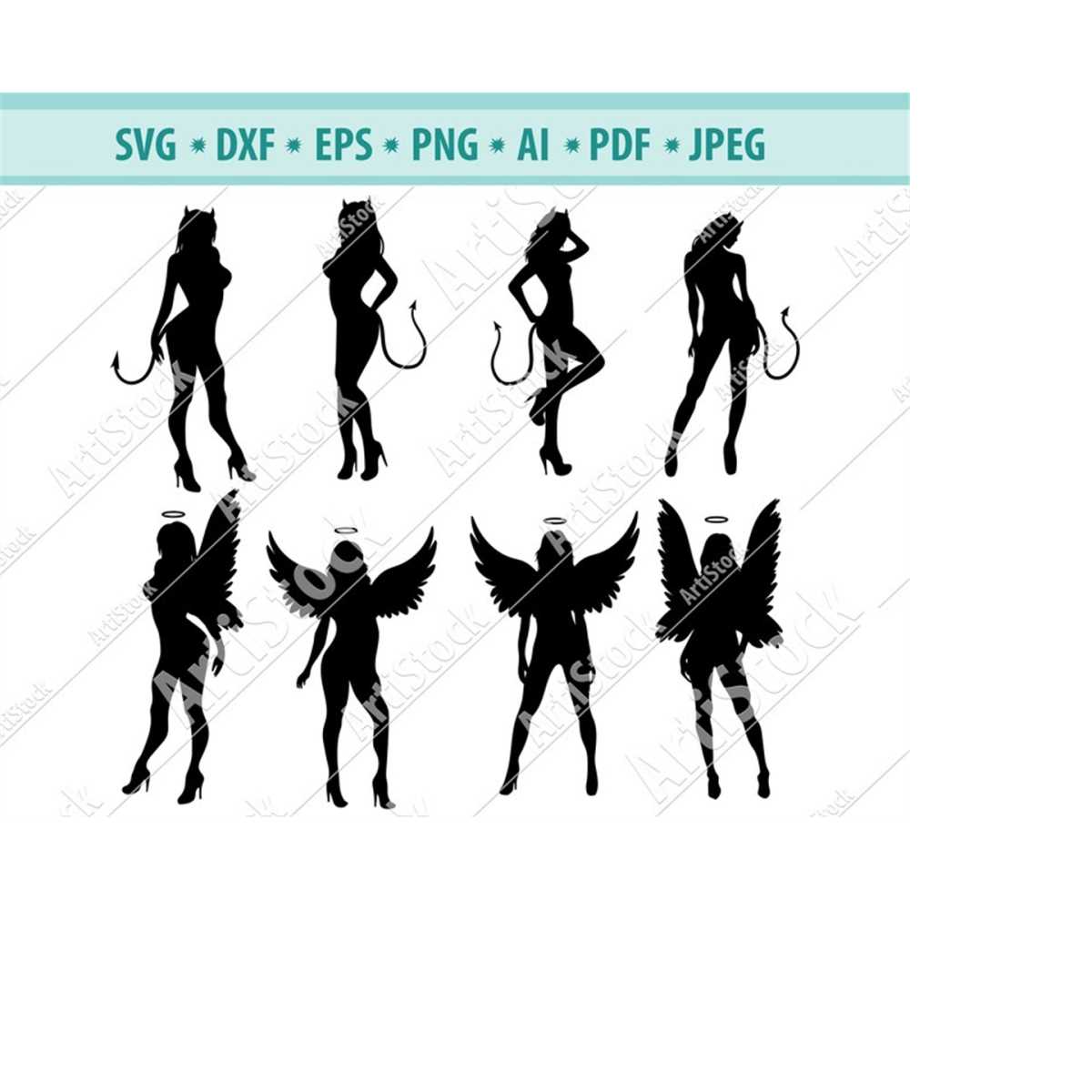 Sexy woman svg, Sexy angels and demon Svg, Sexy lady svg, Wo | Inspire ...