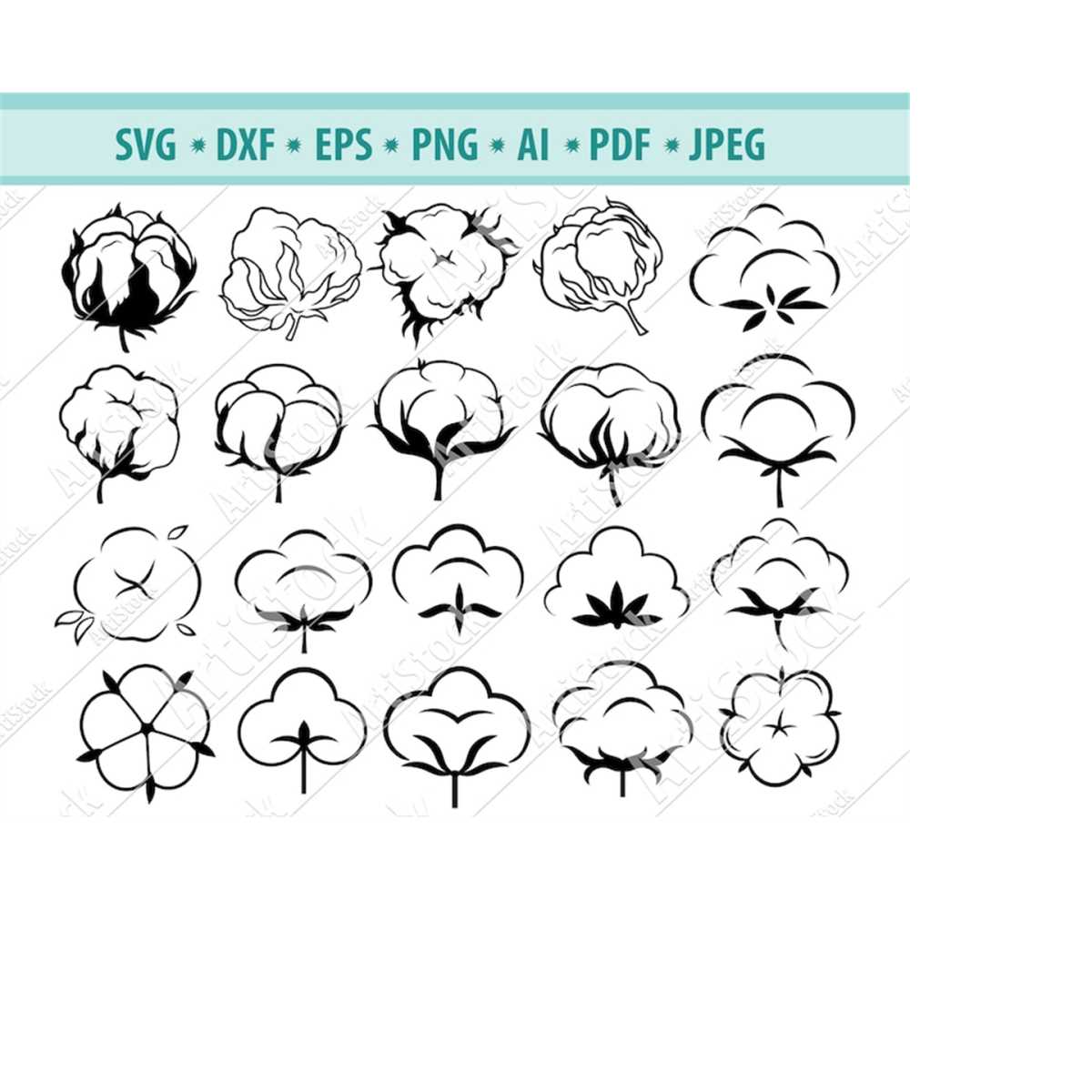 Cotton SVG File, Cotton Ball Svg, Cotton Branch Svg, Cotton | Inspire ...