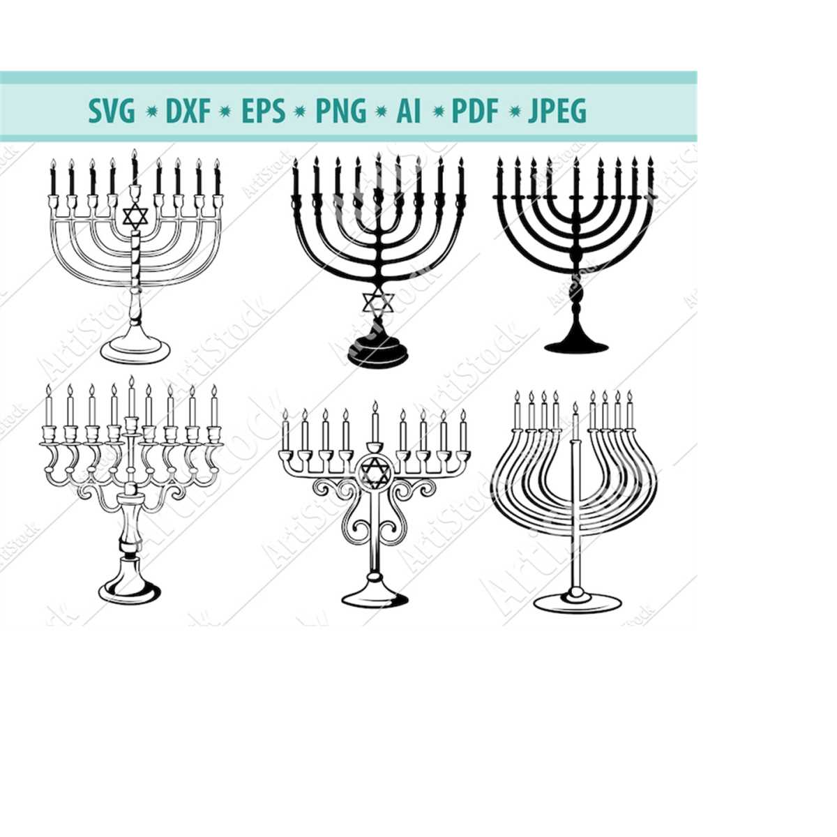 Menorah svg, Hanukkah SVG, Happy Hanukkah svg, Holiday cards | Inspire ...