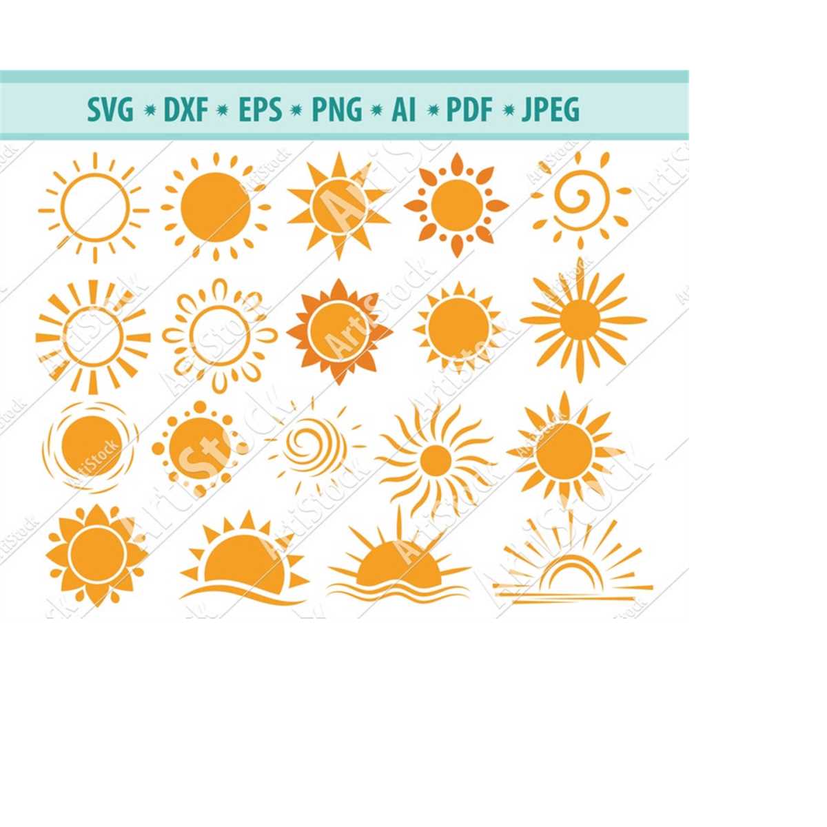 Sun SVG File, Sun Cricut SVG, Sun DXF, Sun Silhouette, Sun | Inspire Uplift