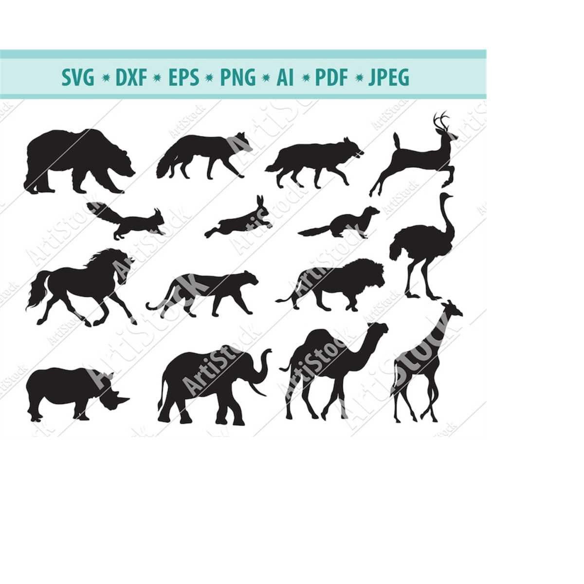Animals Svg File, Zoo Clipart, Forest animals svg, Wild Anim | Inspire Uplift