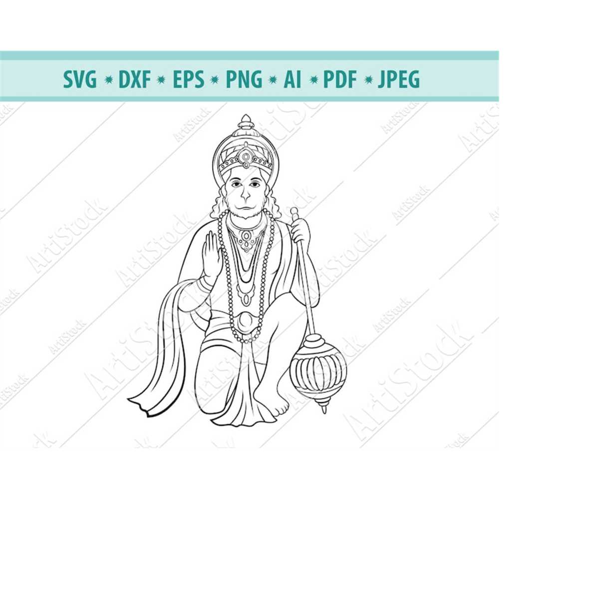 Goddess Hanuman Svg, God Hanuman Svg, Hindu goodness Svg, In | Inspire ...