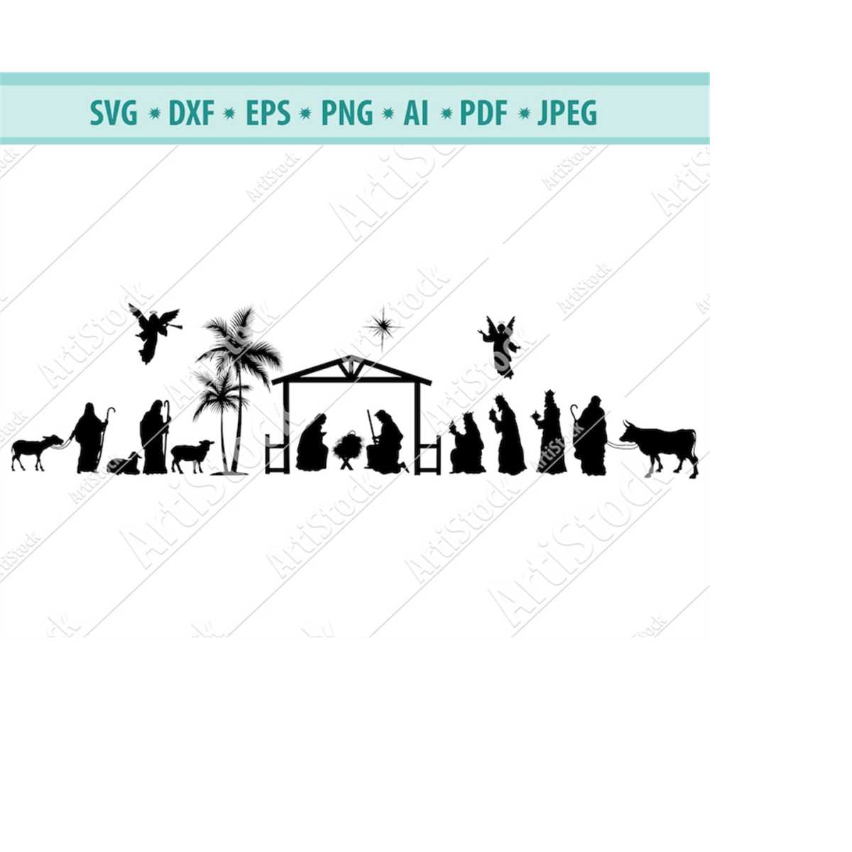 Nativity SVG, Nativity scene svg, Christmas SVG, Holiday Dec | Inspire ...
