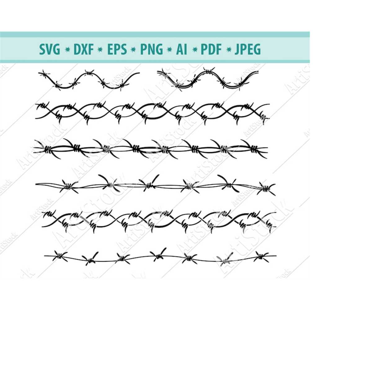 Barb Wire SVG File - Barbed Wire Cricut SVG - Barb Wire DXF | Inspire ...