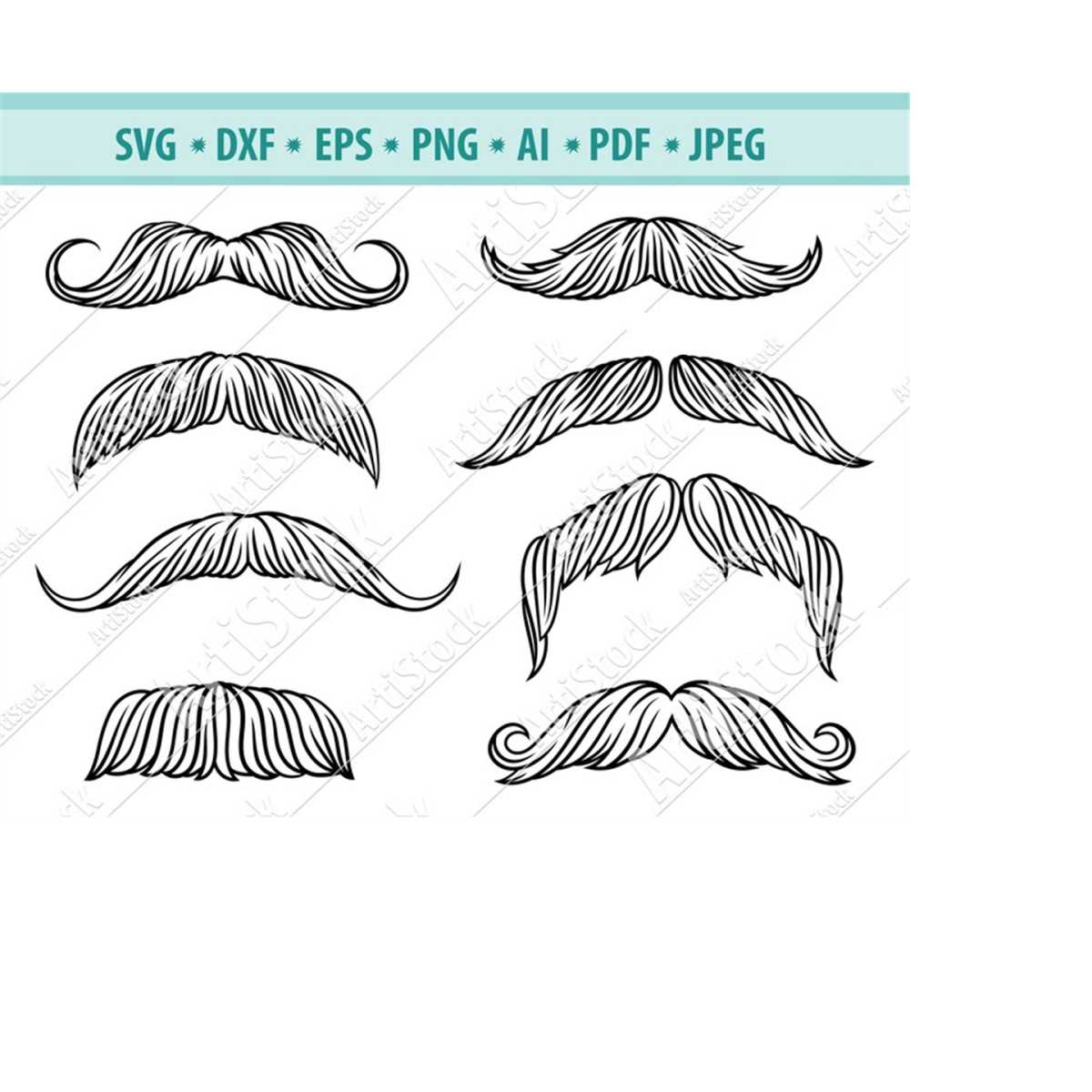 Mustache SVG, Mustaches Svg, Moustache Cutting File, Gentlem | Inspire ...