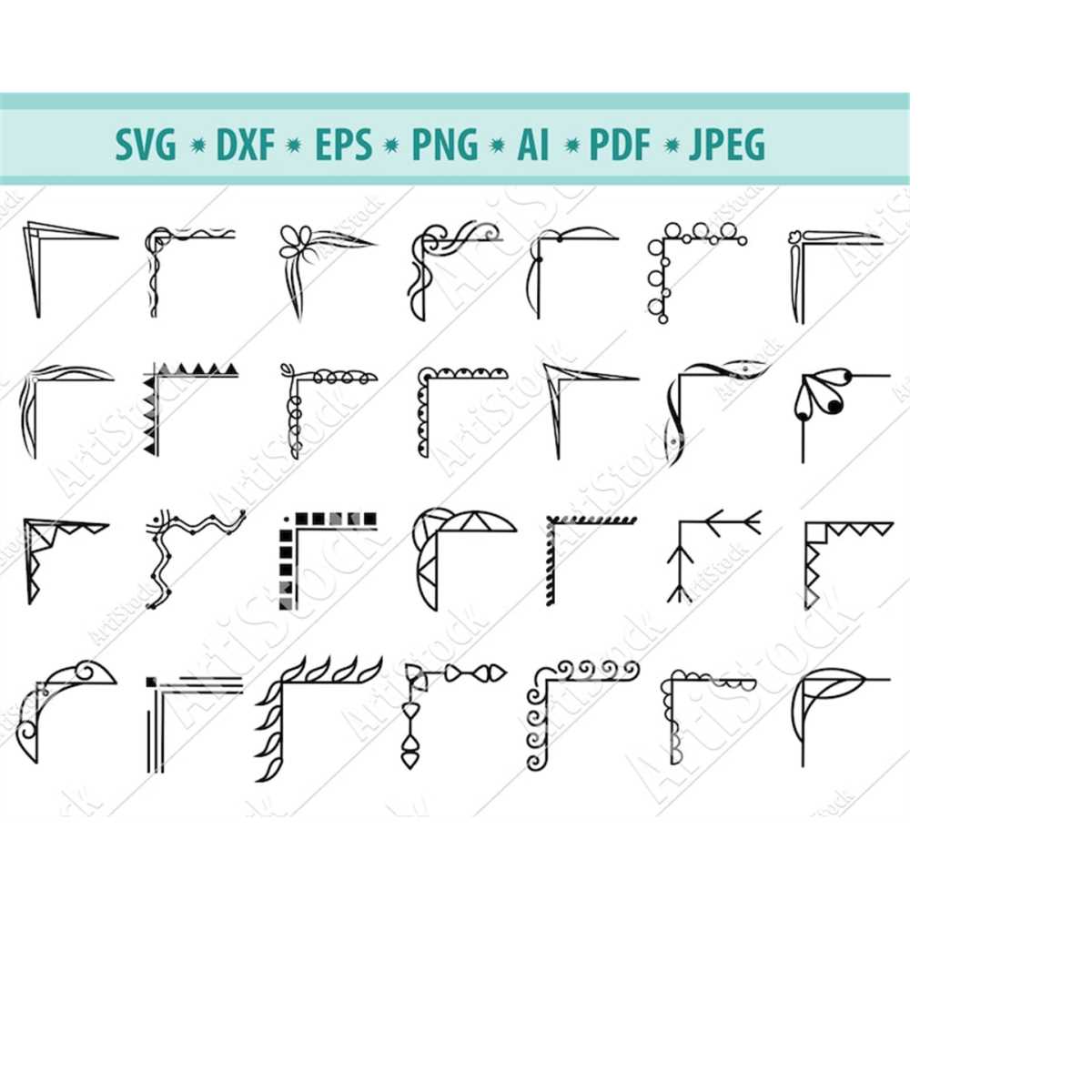 Vintage corner svg, Ornamental border svg, Floral frame svg, - Inspire ...