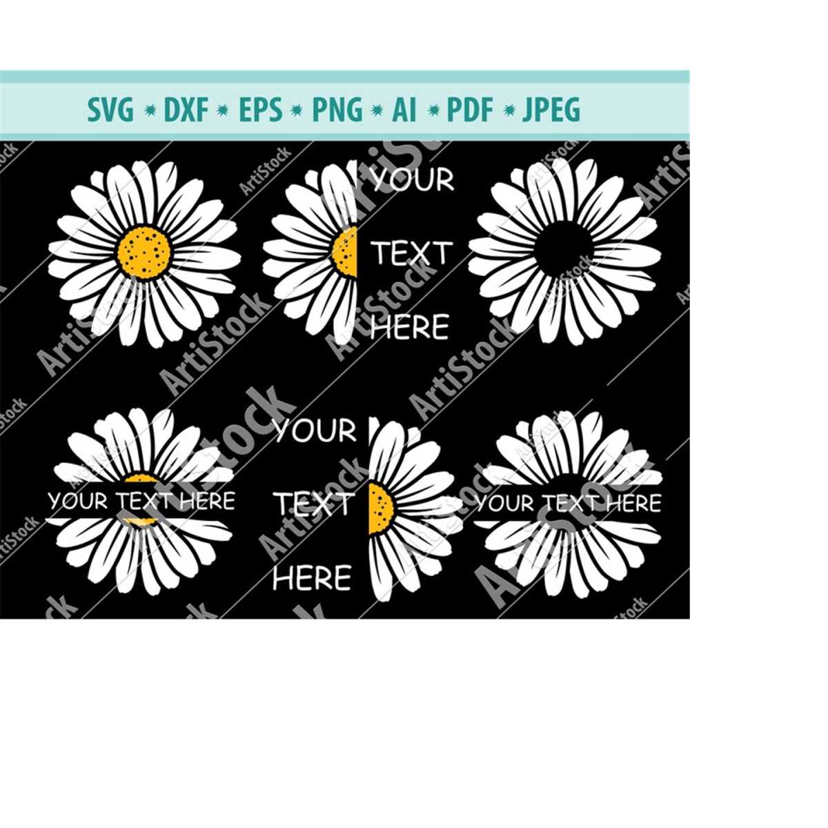 Daisy flower SVG, Daisy Monogram Svg, Flower Svg, Daisy Cli | Inspire ...