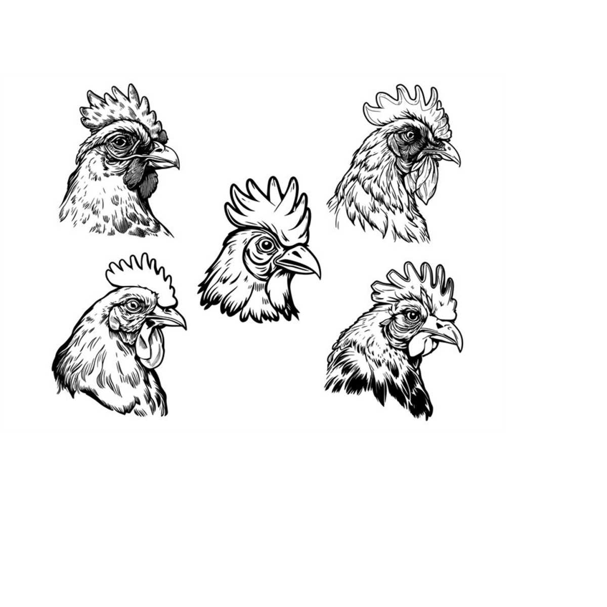 CHICKEN HEAD SVG, Chicken clipart, Chicken head svg file for | Inspire ...