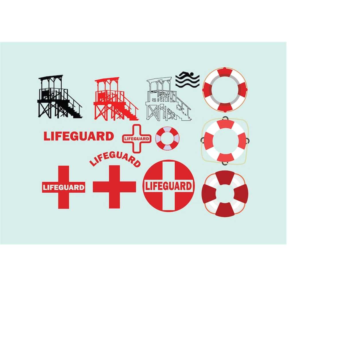 LIFEGUARD SVG FILES Bundle, Lifeguard Clipart Files, Lifegua - Inspire ...
