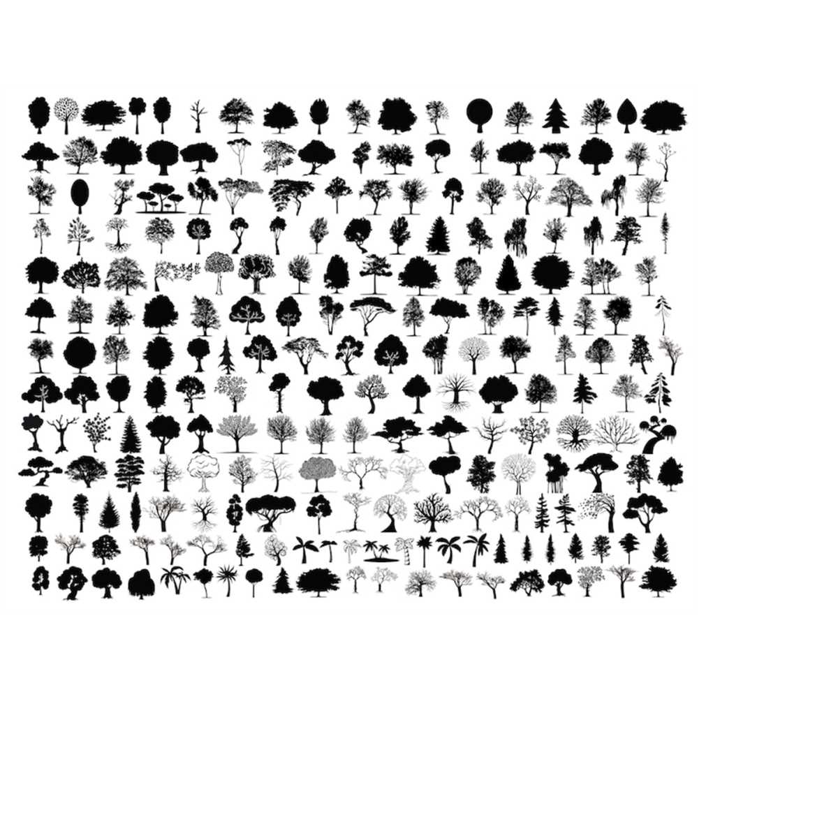 TREE SILHOUETTE SVG Bundle, Tree Cut Files for Cricut, Fores | Inspire ...