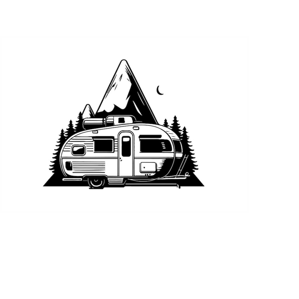 CAMPER CARAVAN SVG, Camper Clipart, Camping Svg, Camper Svg - Inspire ...