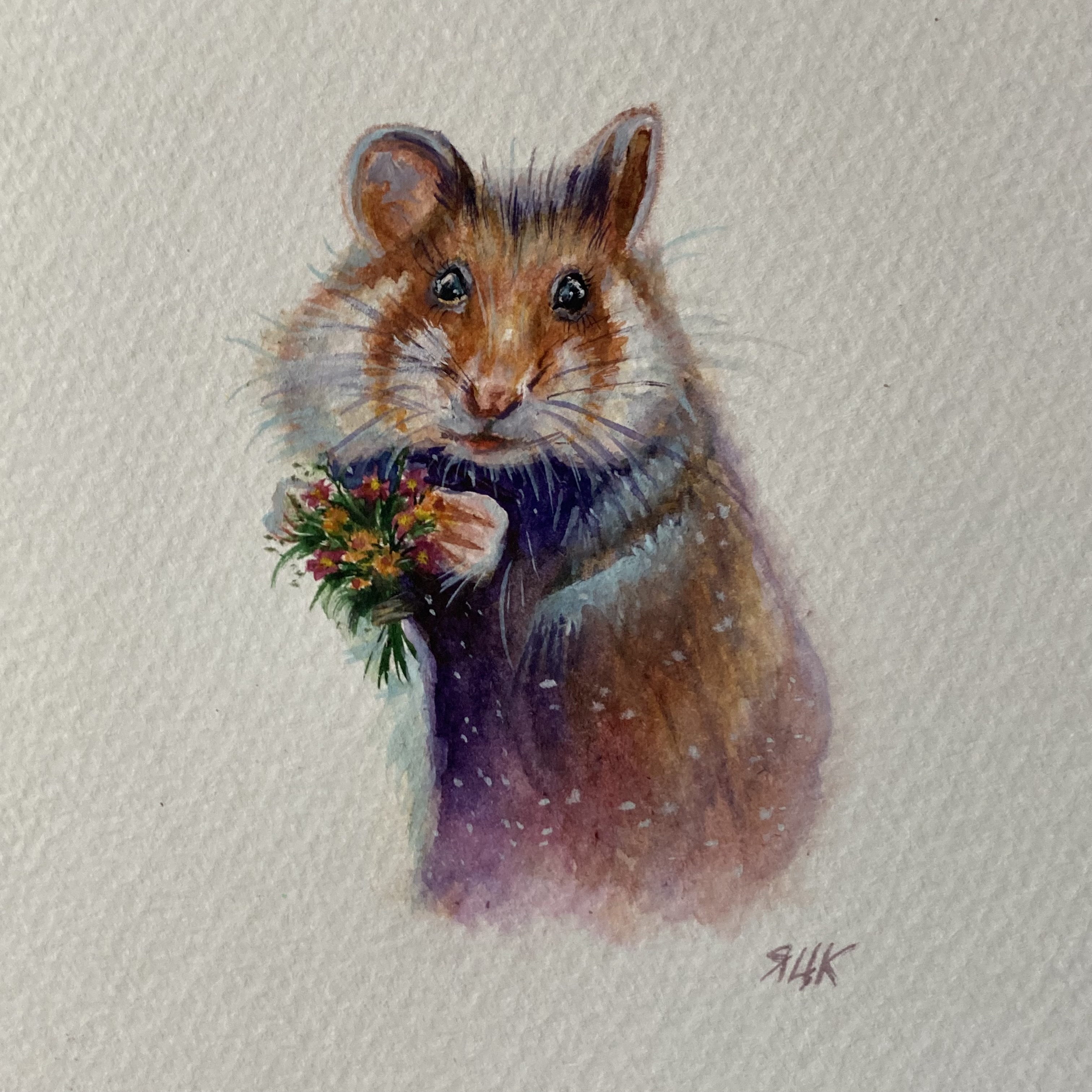 Hamster Watercolor Painting, Original Watercolor Art, Cute H | Inspire ...