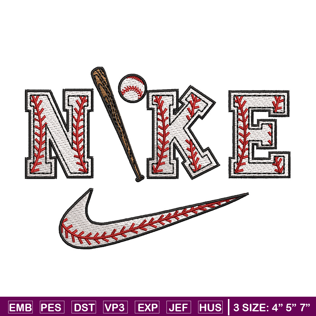 Baseball x nike embroidery design, Baseball embroidery, Nike | Inspire ...