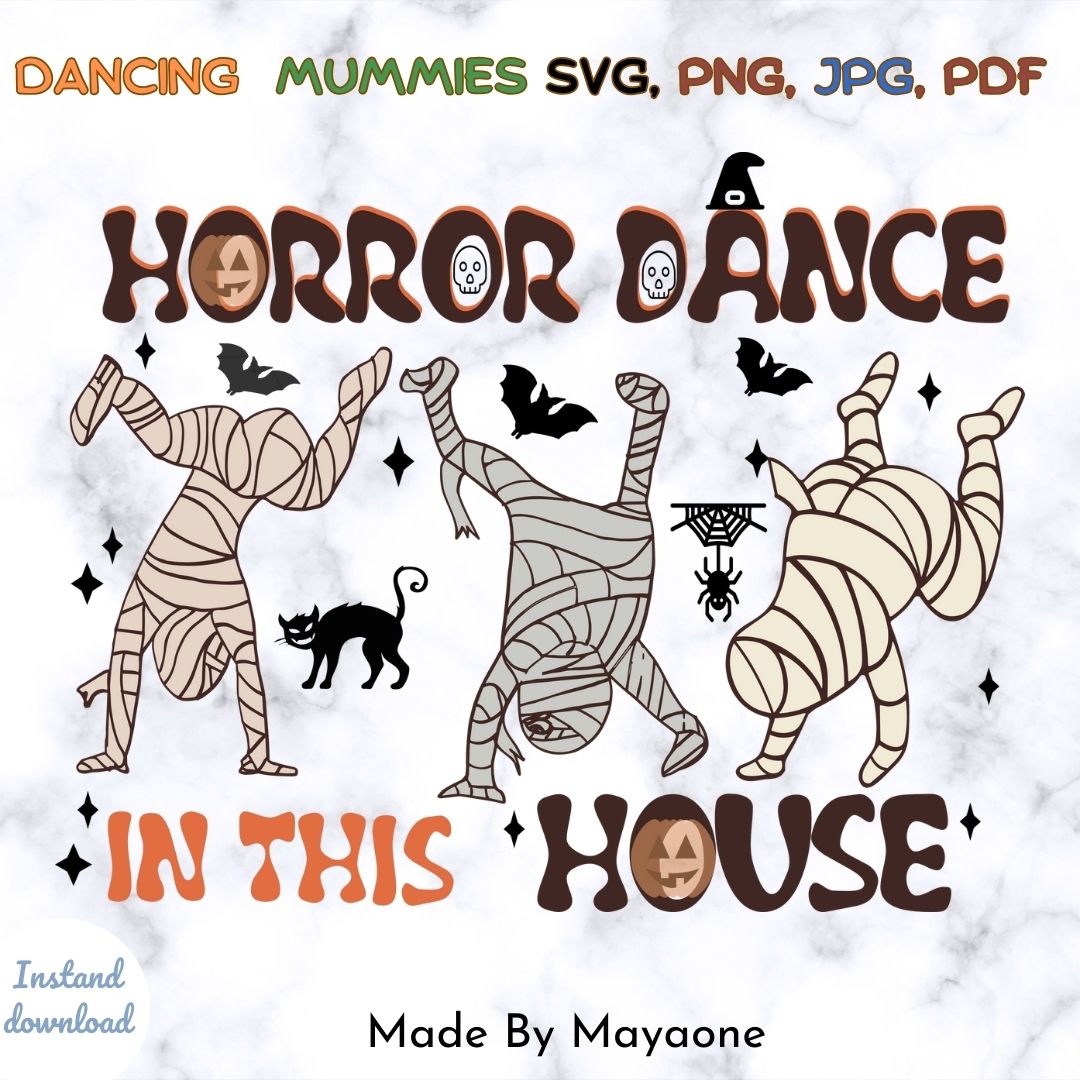 Dancing Mummies Horror Dance, black cat, bat, spider, witch | Inspire ...