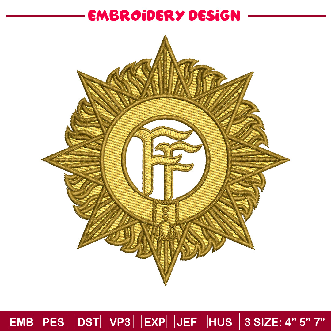 Ff logo embroidery design, Logo embroidery, Embroidery file, | Inspire ...